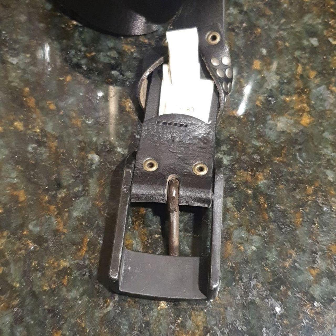 Diesel red tag leather belt - Depop