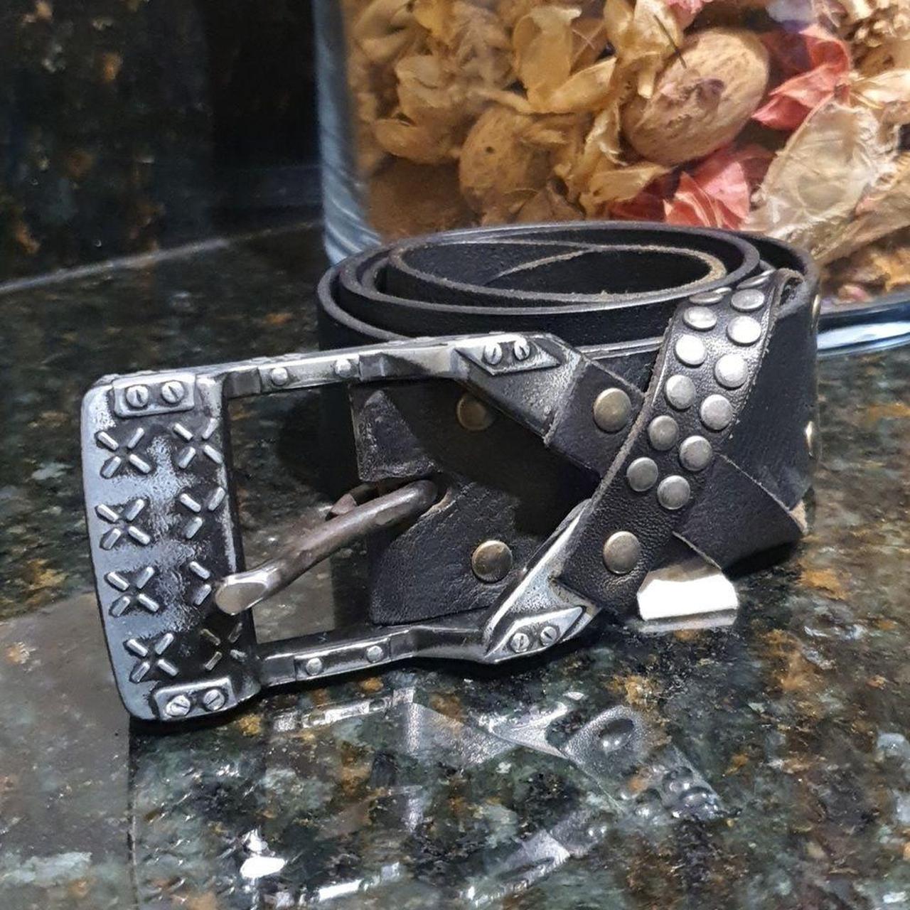 Diesel red tag leather belt - Depop