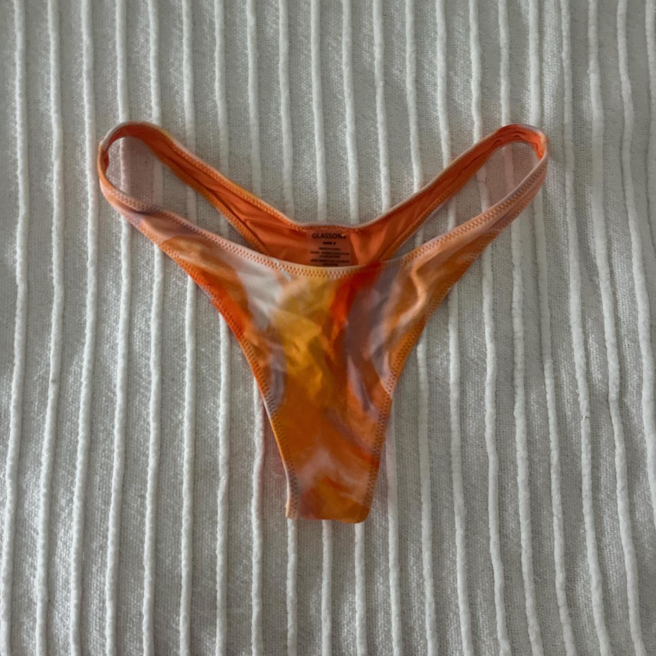 Glassons orange bikini bottoms Style: cheeky Size... - Depop