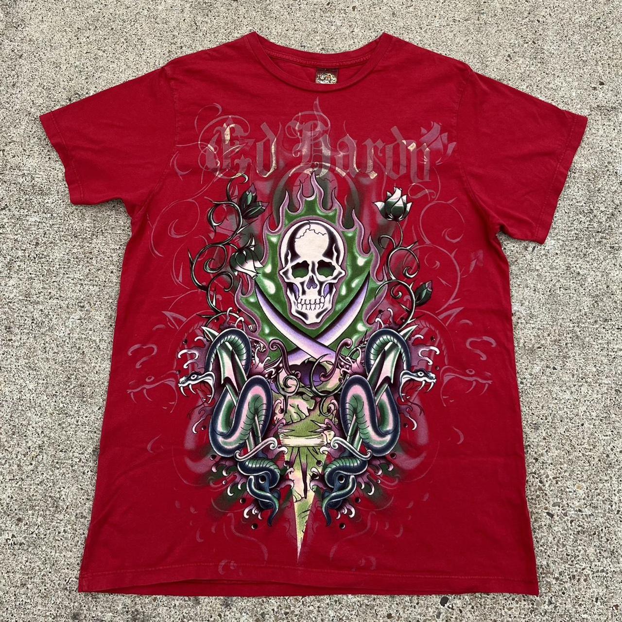 cool ed hardy shirt with snakes nd stuff🐍🐍🐍🐍 ... - Depop