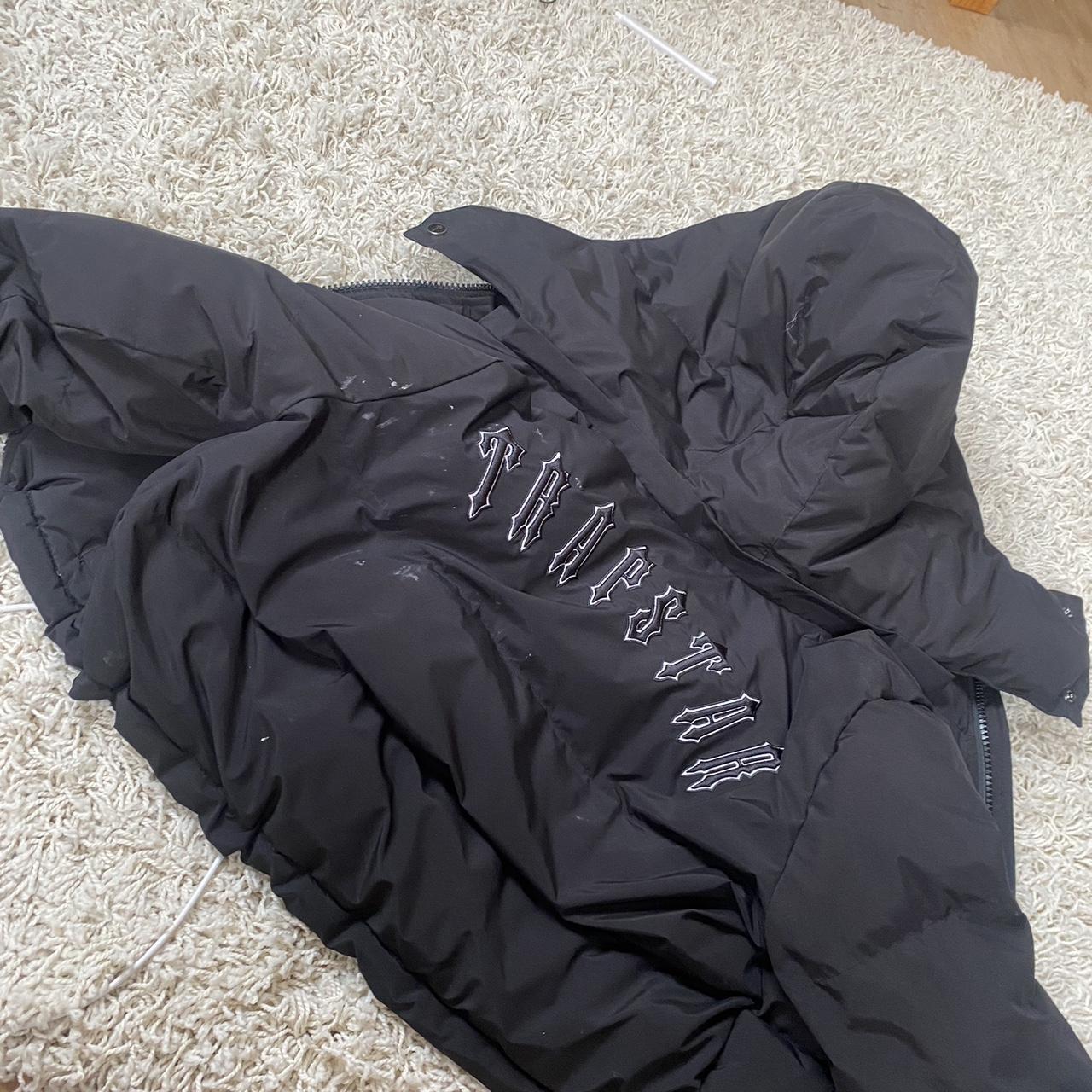 Trapstar women’s cropped black puffer coat Size... - Depop