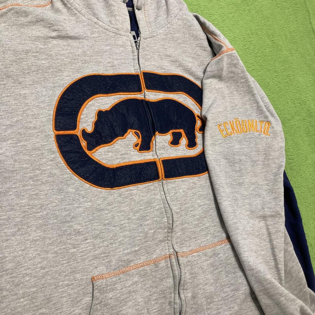 Cyber Y2k grey Ecko unltd zip-up Hoodie Size... - Depop