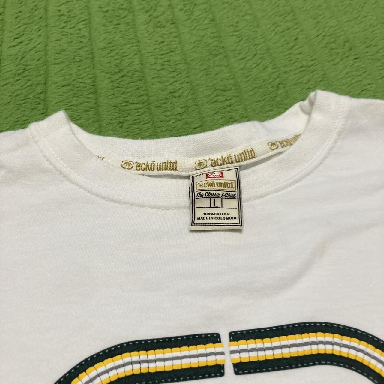 Ecko Unltd. Men's White and Green Shirt | Depop