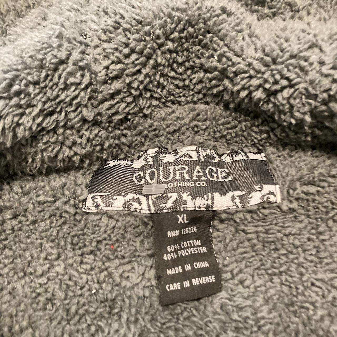 Cyber Y2k courage fur lining zip up hoodie Size... - Depop