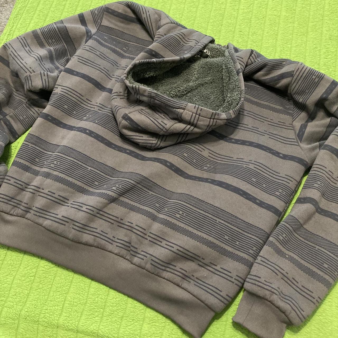 Cyber Y2k courage fur lining zip up hoodie Size... - Depop