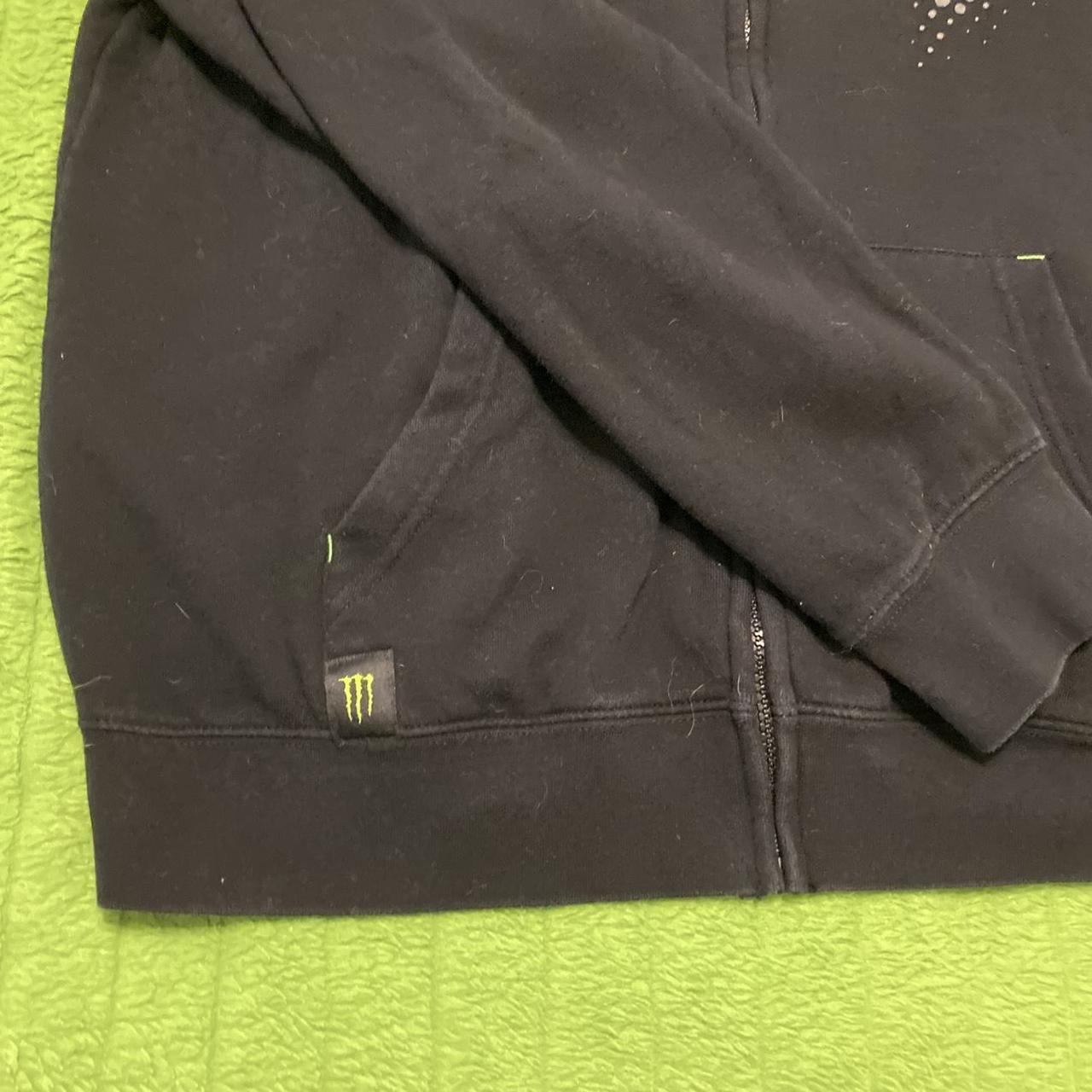 Cyber Y2k Monster energy drink zip up hoodie -size... - Depop