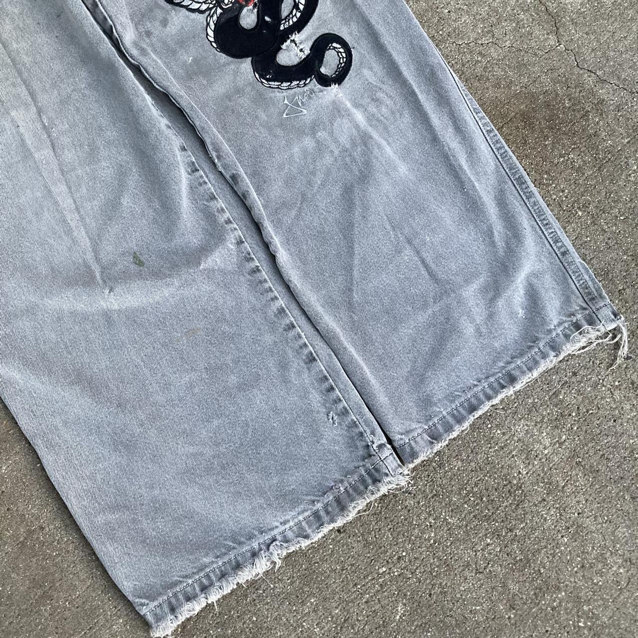 Rare jnco snake flame grey variant jeans Size... - Depop