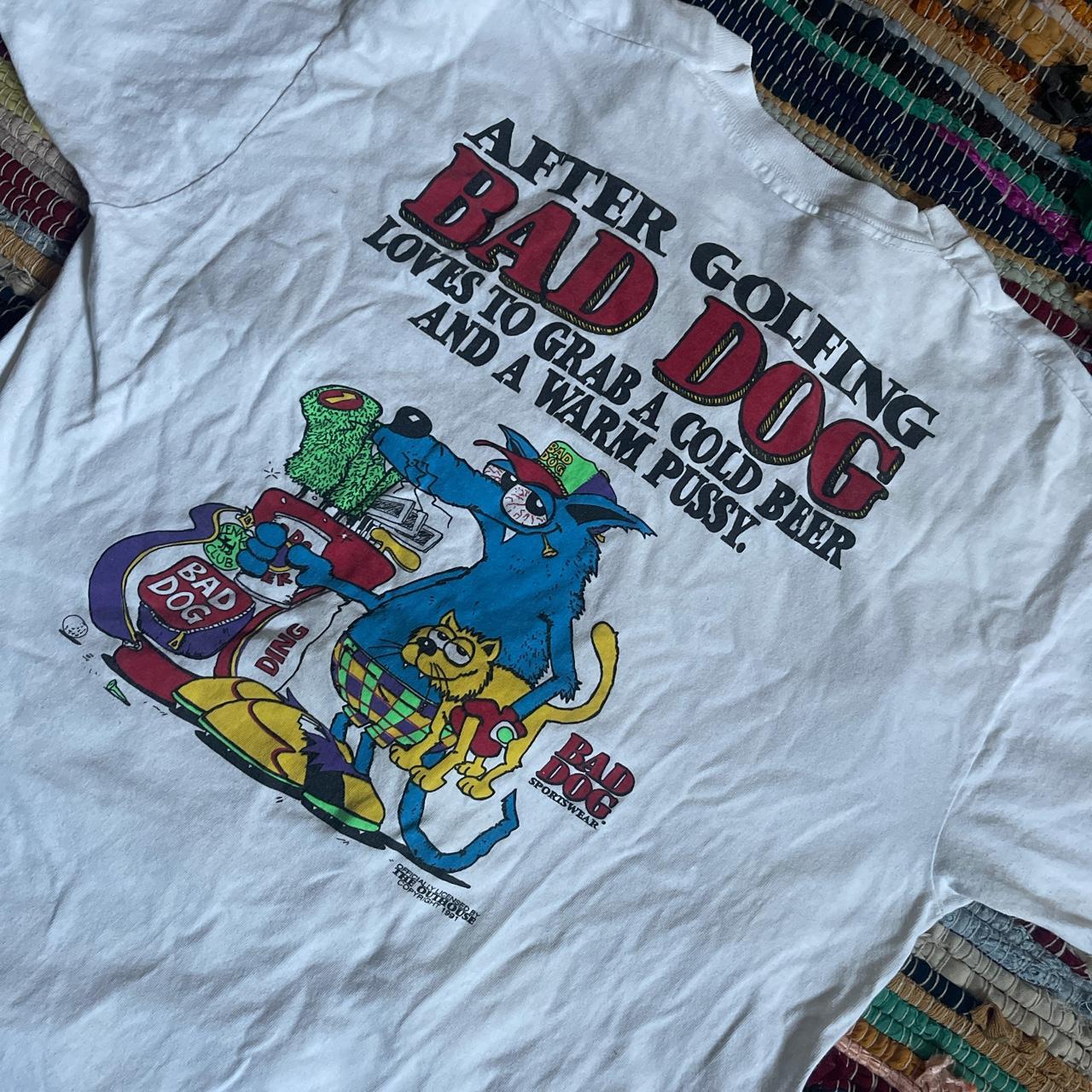 1991 Bad Dog Sportswear Golf Parody T shirt size L... - Depop