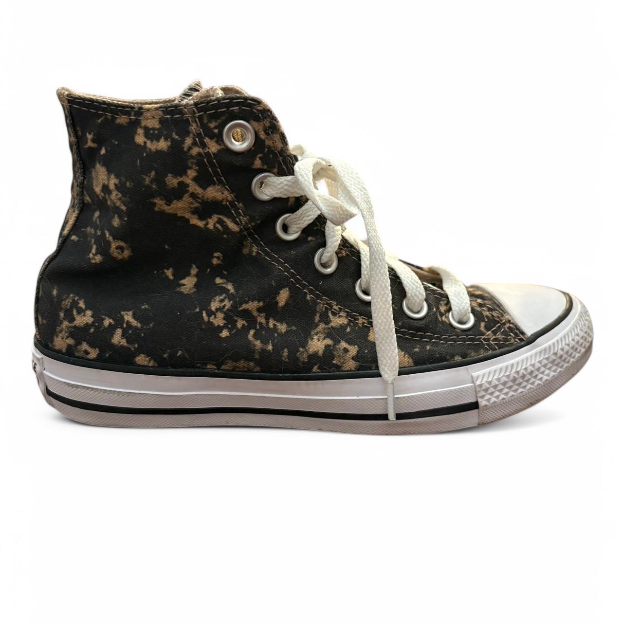 acid/bleach washed converse hardly worn, no visible... | Depop