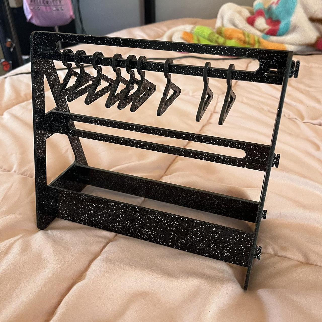Used black and white earring hanger jewelry rack!... - Depop