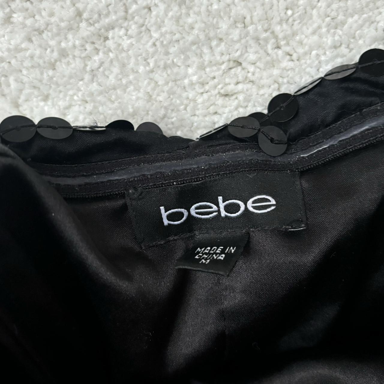 Vintage Bebe Silk Asymmetrical Corset Sequin Lined... | Depop