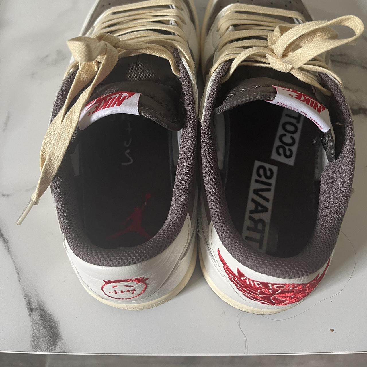Travis Scott Men's Brown and Cream Trainers | Depop