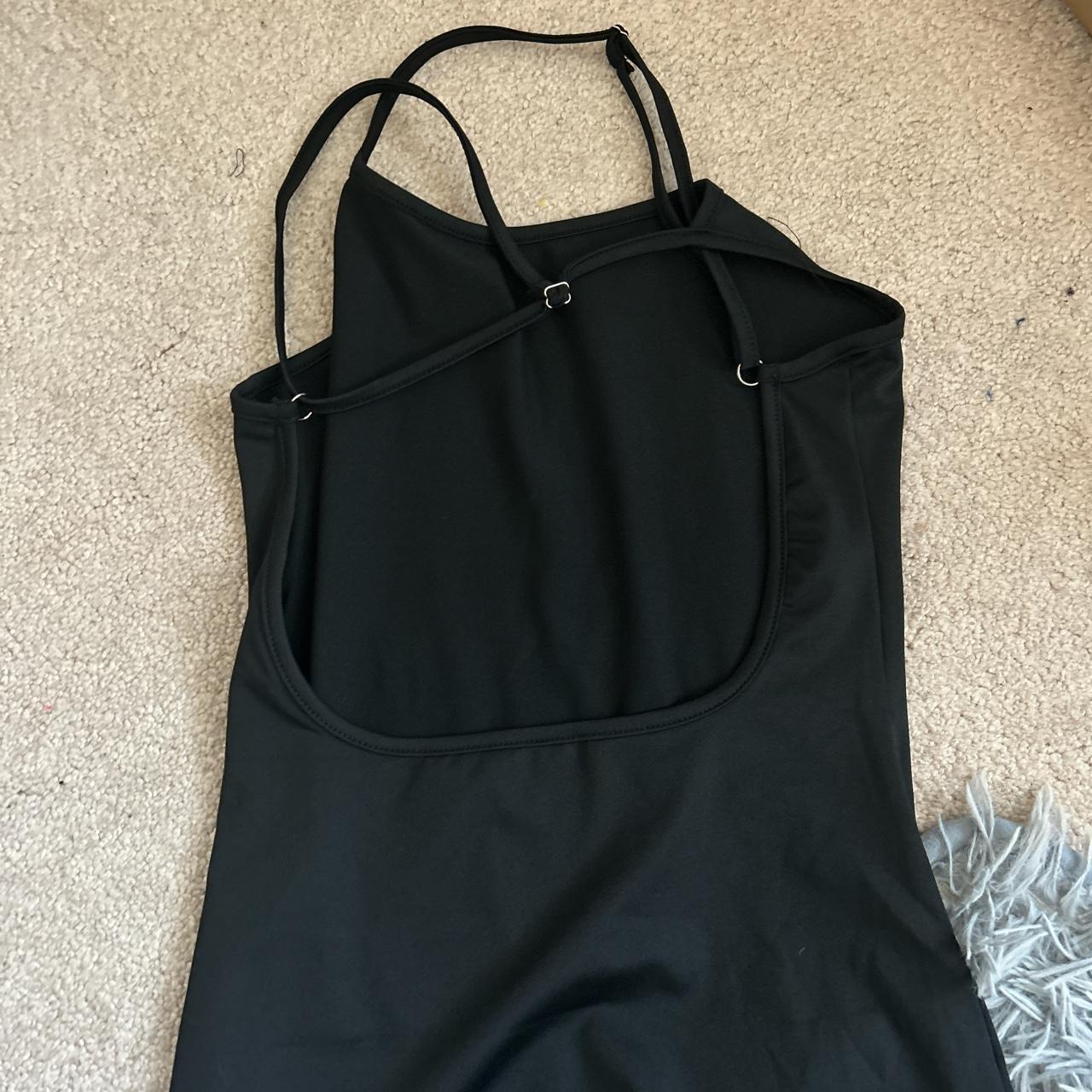 black unitard backless (shown on second... - Depop