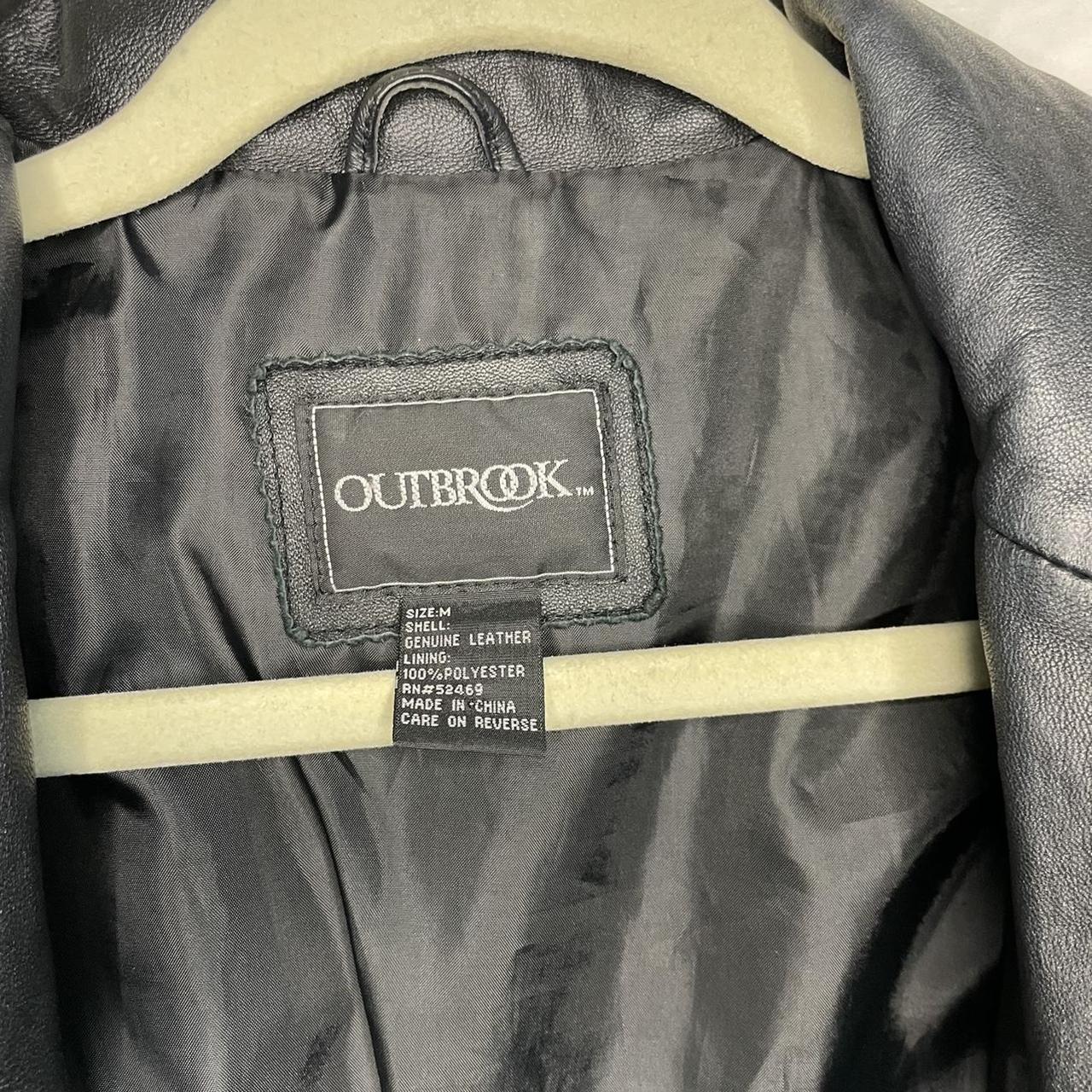 Outbrook simple black genuine leather jacket... - Depop