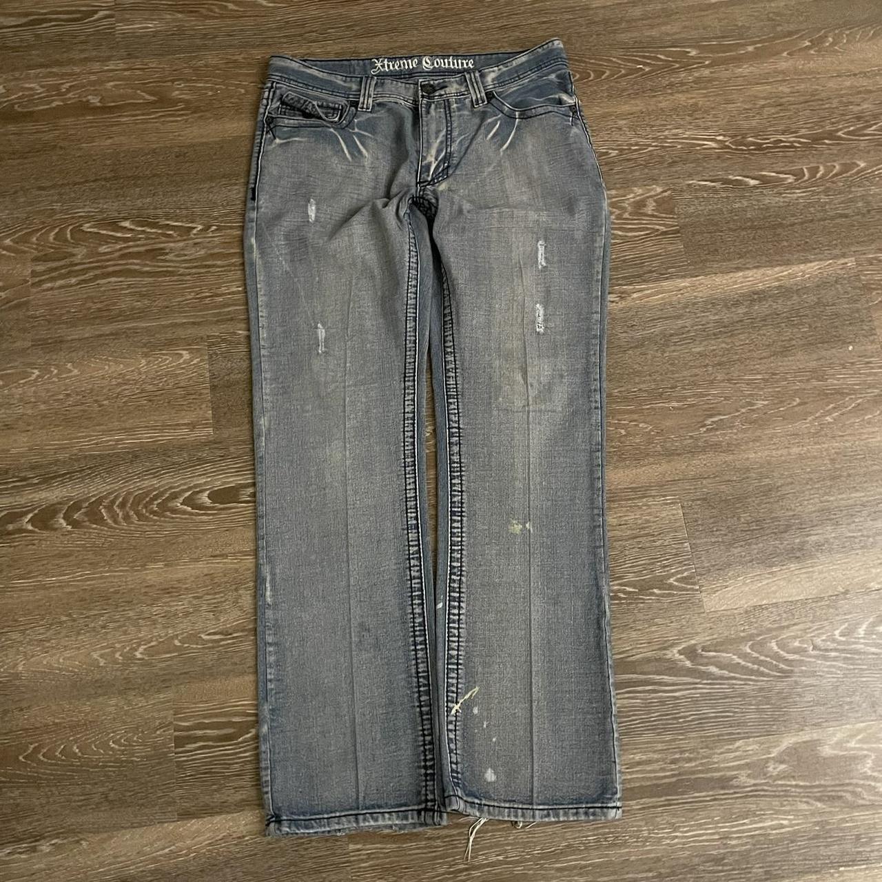 affliction style extreme couture jeans sz... - Depop