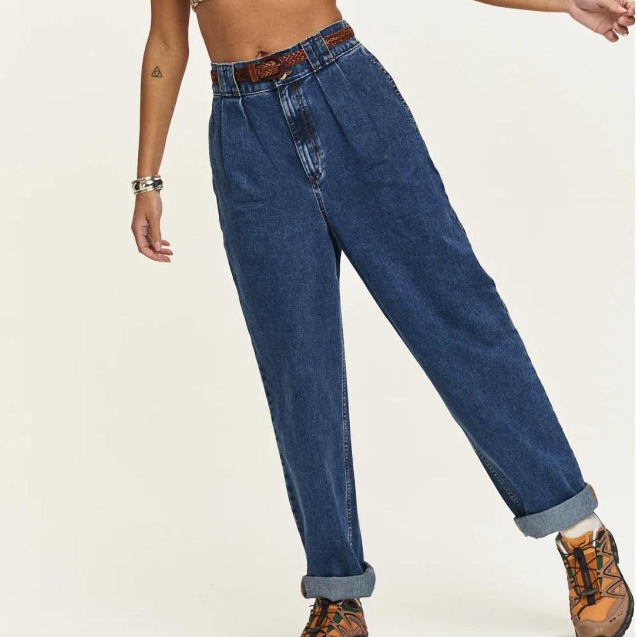 Lucy and Yak tapered Addison jeans. Cotton. Elastic... - Depop