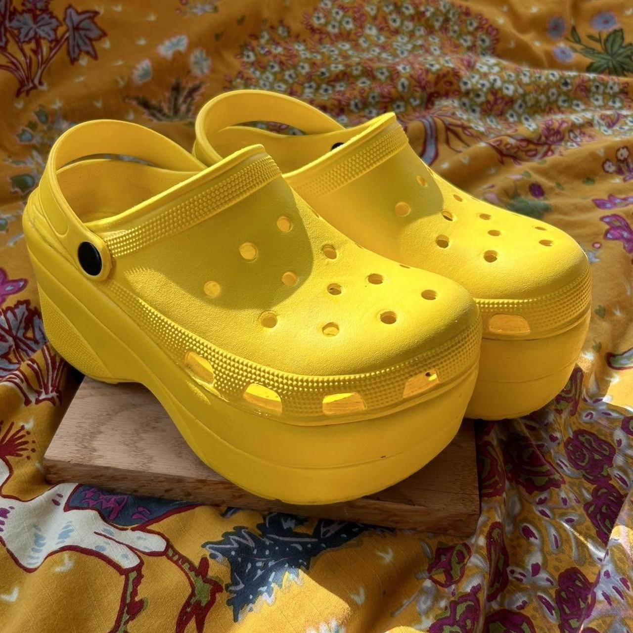Platform Yellow Crocs *not actual croc brand* These... - Depop