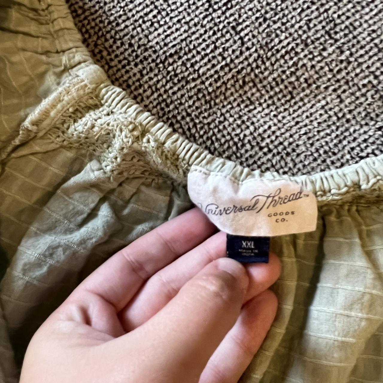 UNIVERSAL THREAD green puff sleeve wrap top Gingham... - Depop