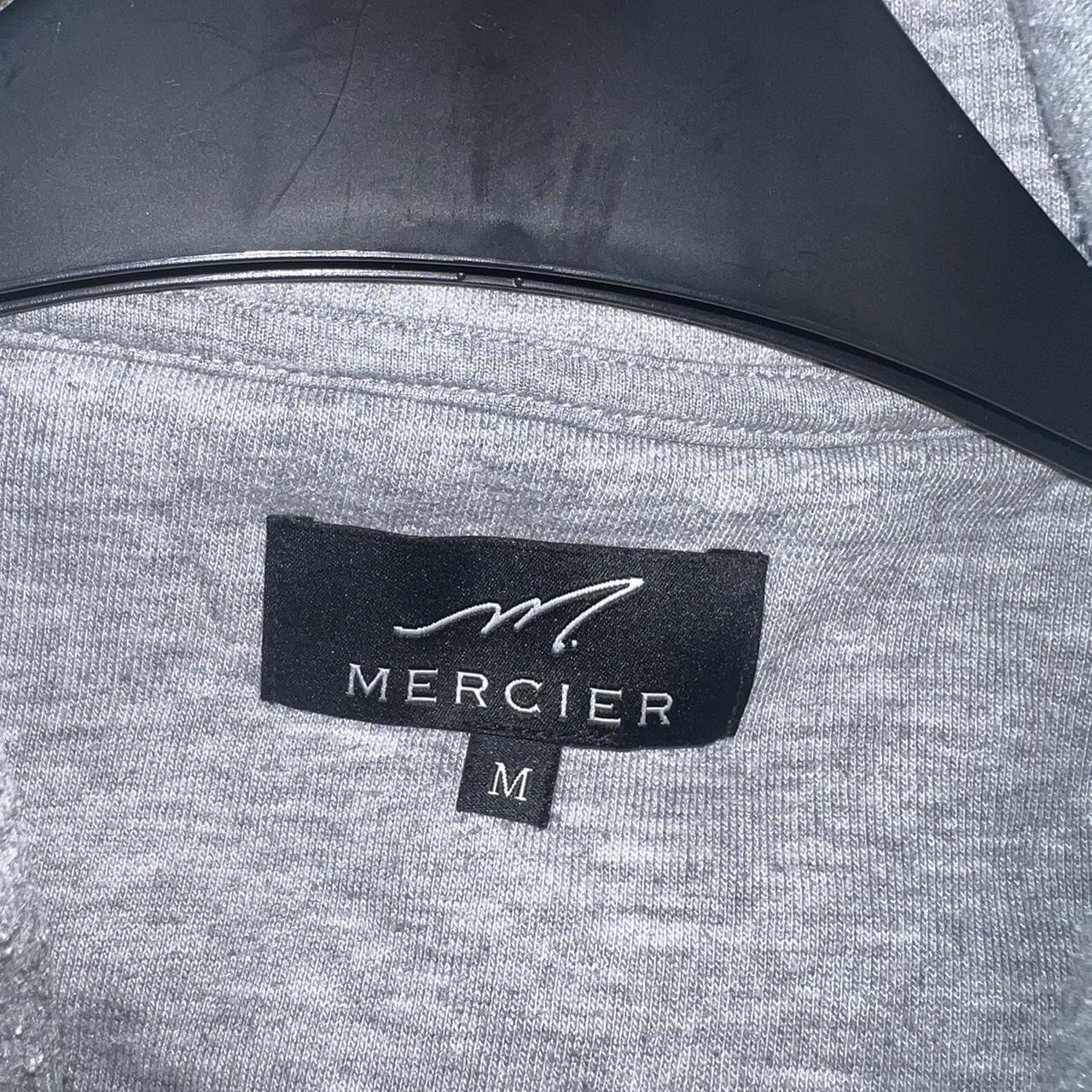 MERCIER Paris Badge Overhead Grey Marl Hoodie Size M - Depop