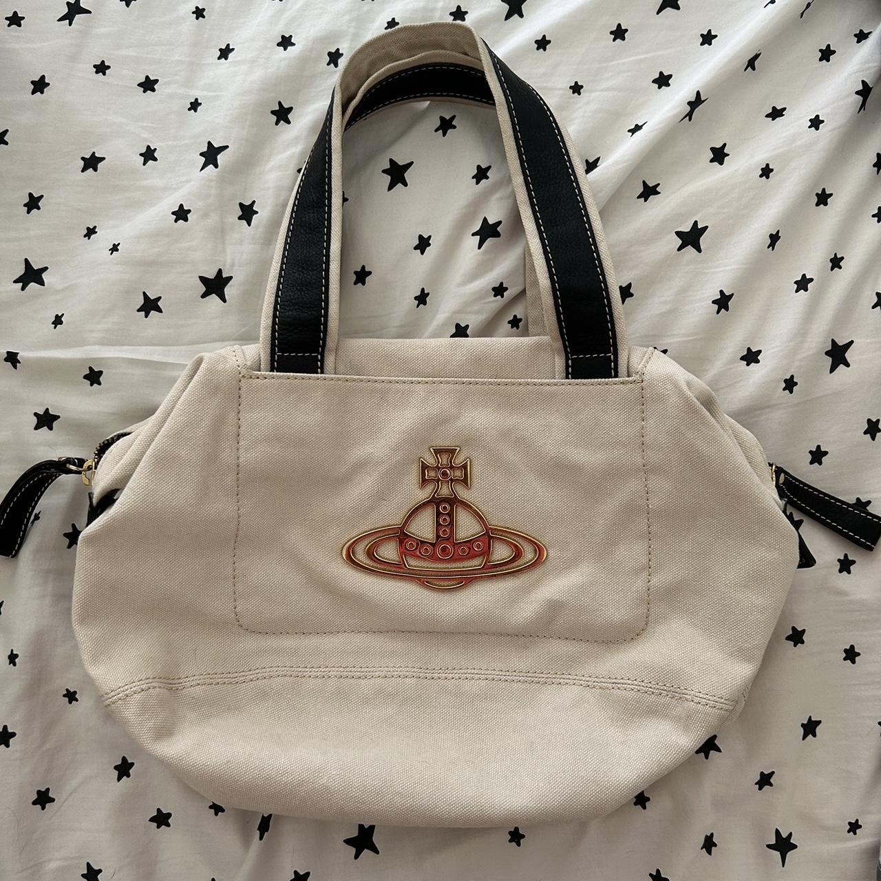 Vivienne Westwood Women's Cream and White Bag | Depop