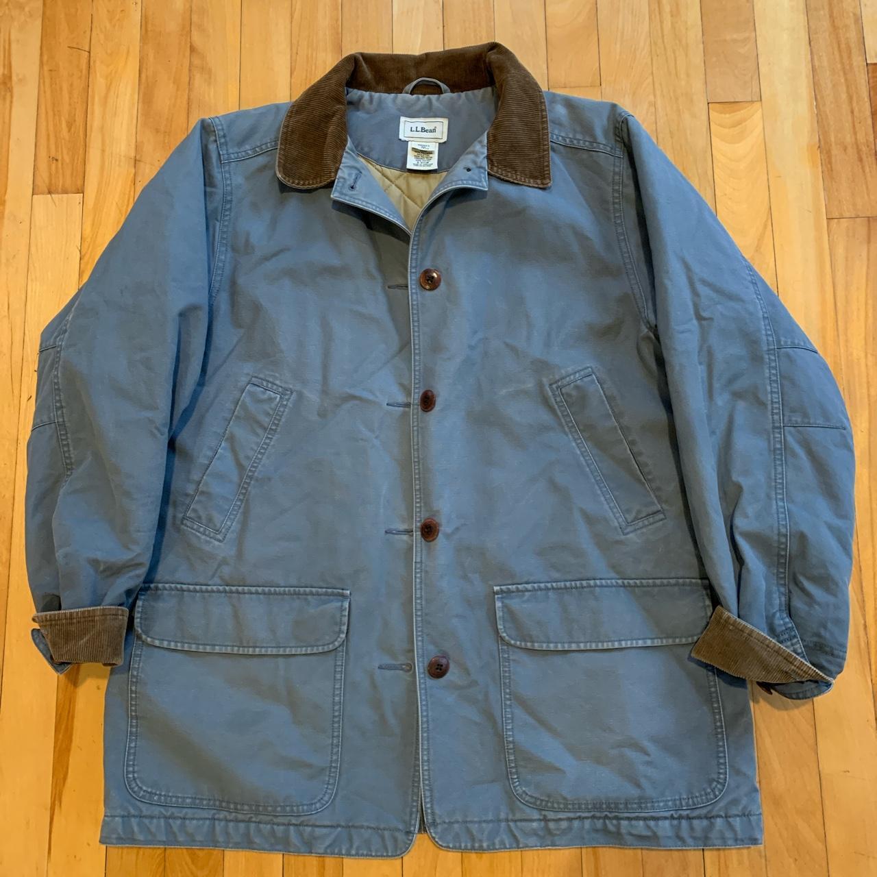 LL Bean retro women’s insulated green barn coat with... - Depop