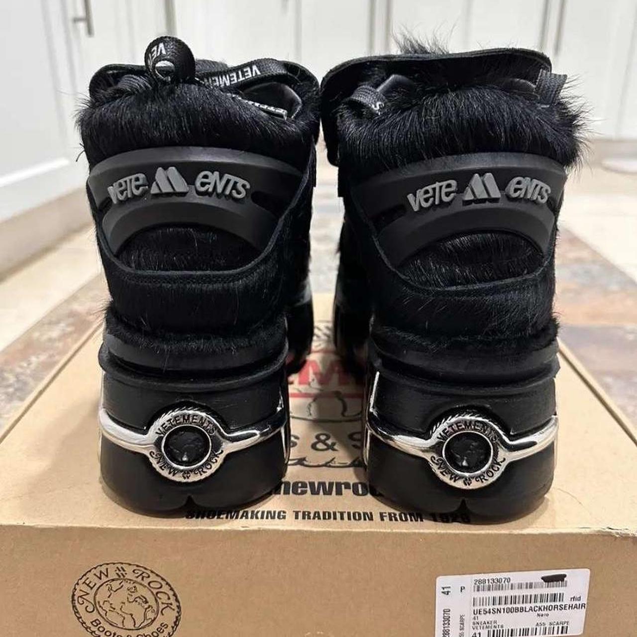 Vetements new rocks black horse hair size 41 dm for... - Depop