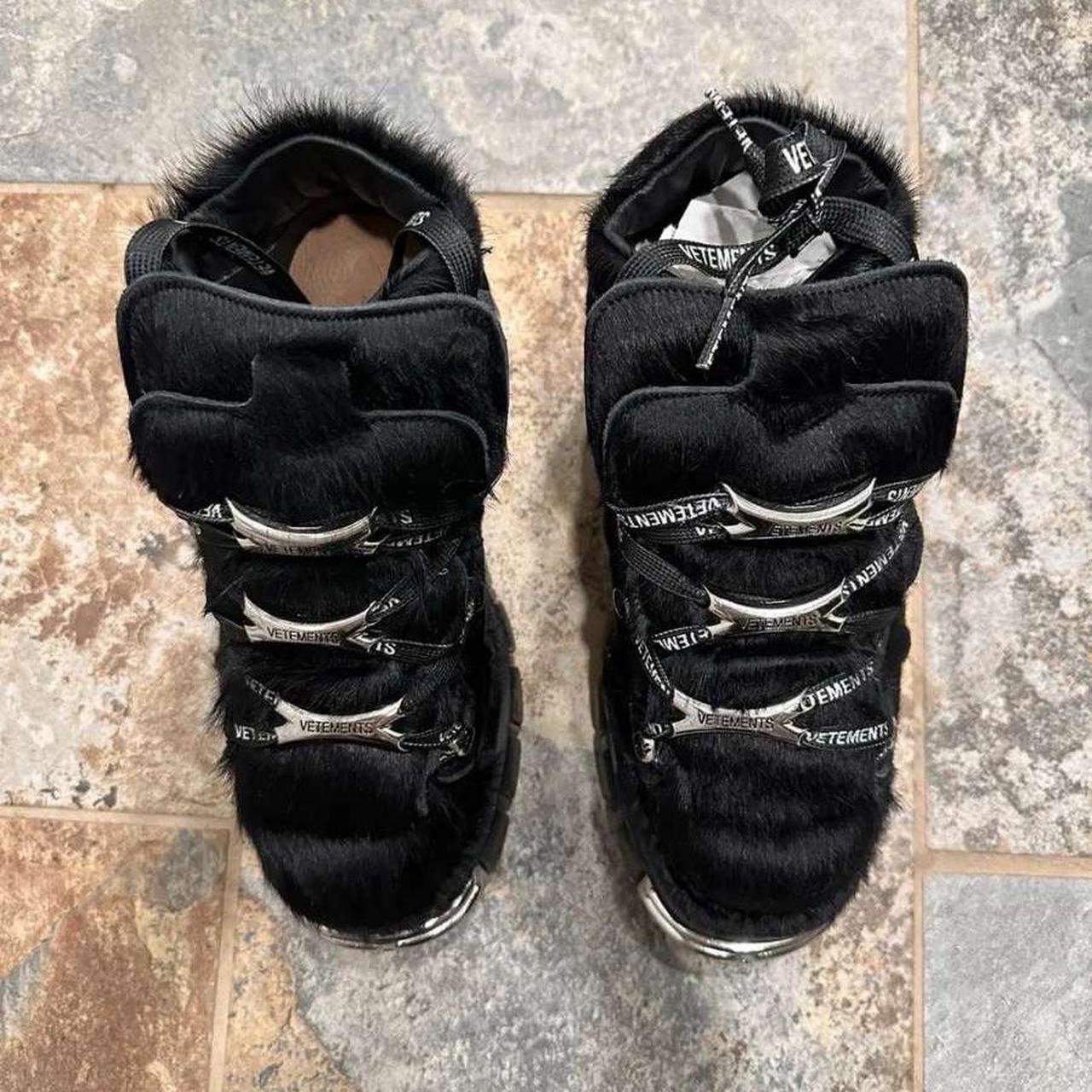 Vetements new rocks black horse hair size 41 dm for... - Depop