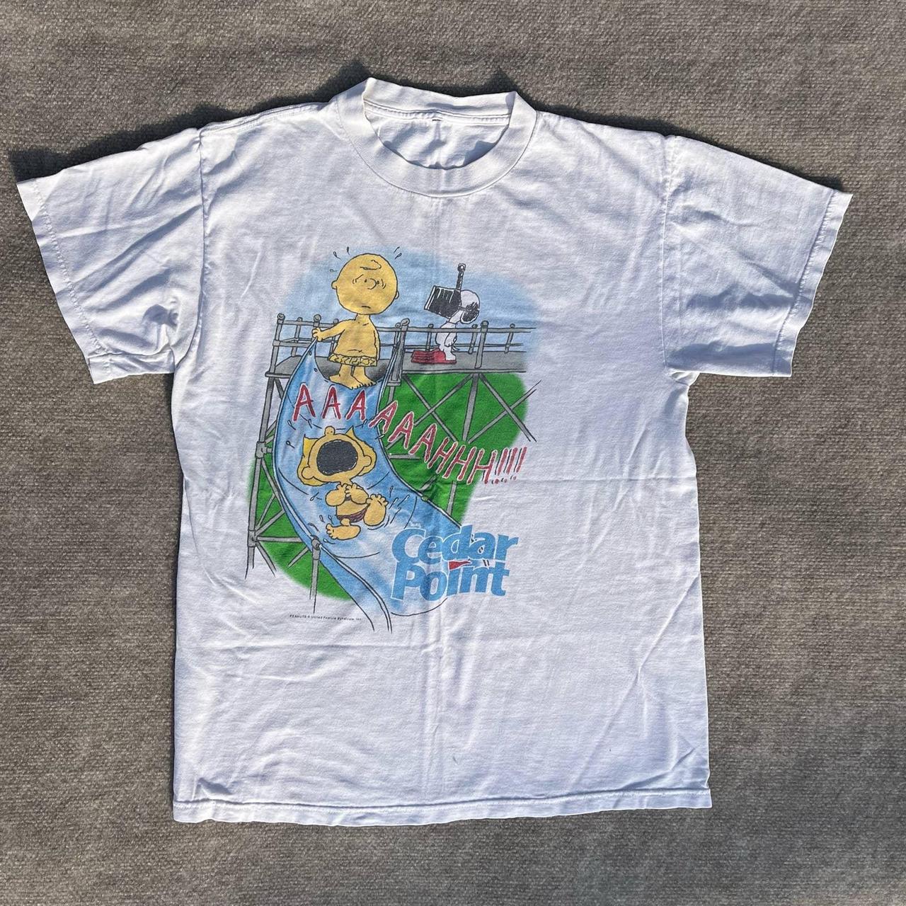 Vintage 90s Early 2000s Snoopy Cedar Point Shirt ... - Depop