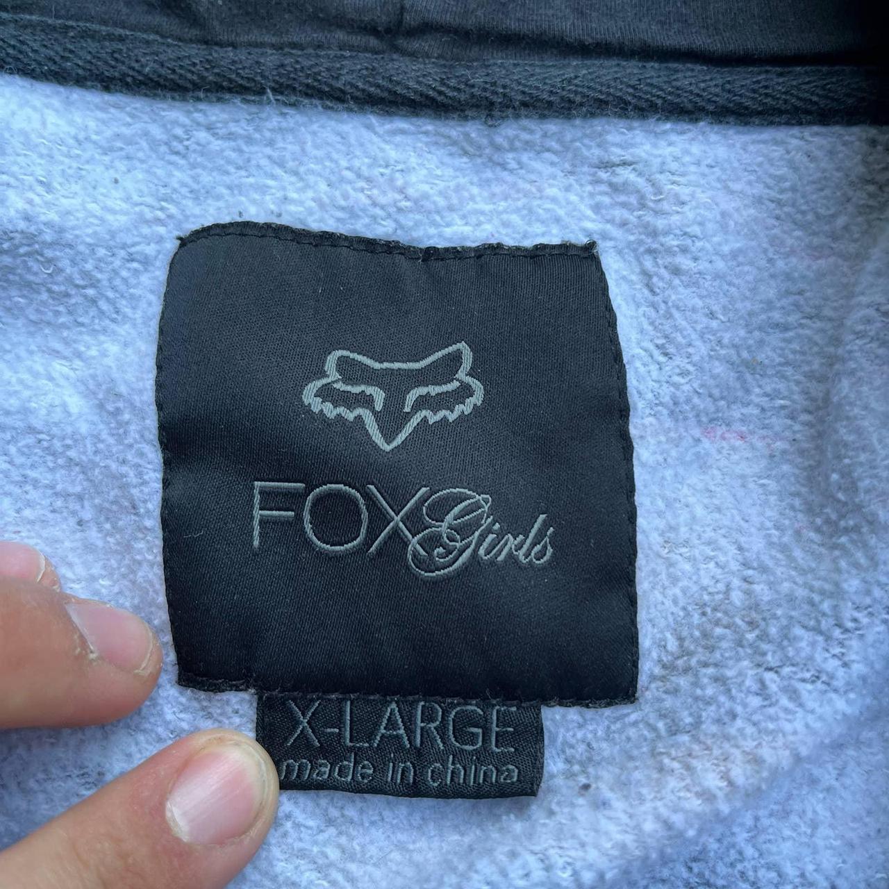 2000s y2k fox racing girls rave aop design hoodie... - Depop