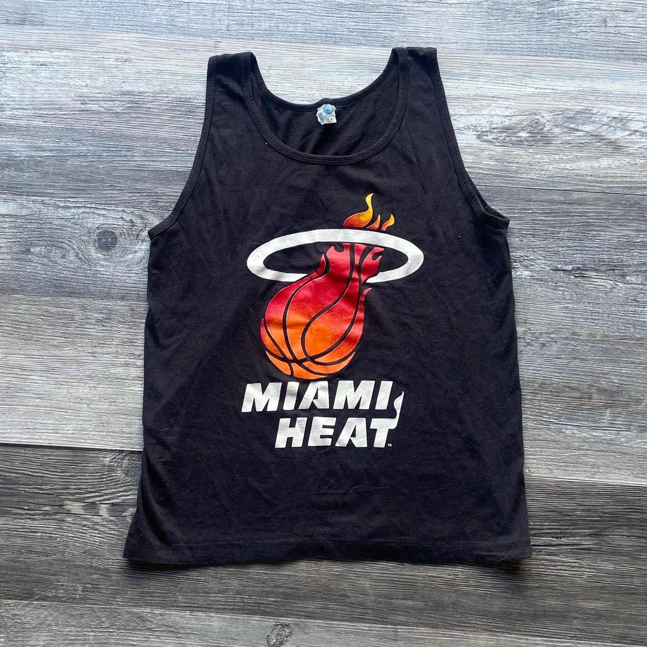 Vintage Black Artex Tank Top Miami Heat NBA... - Depop