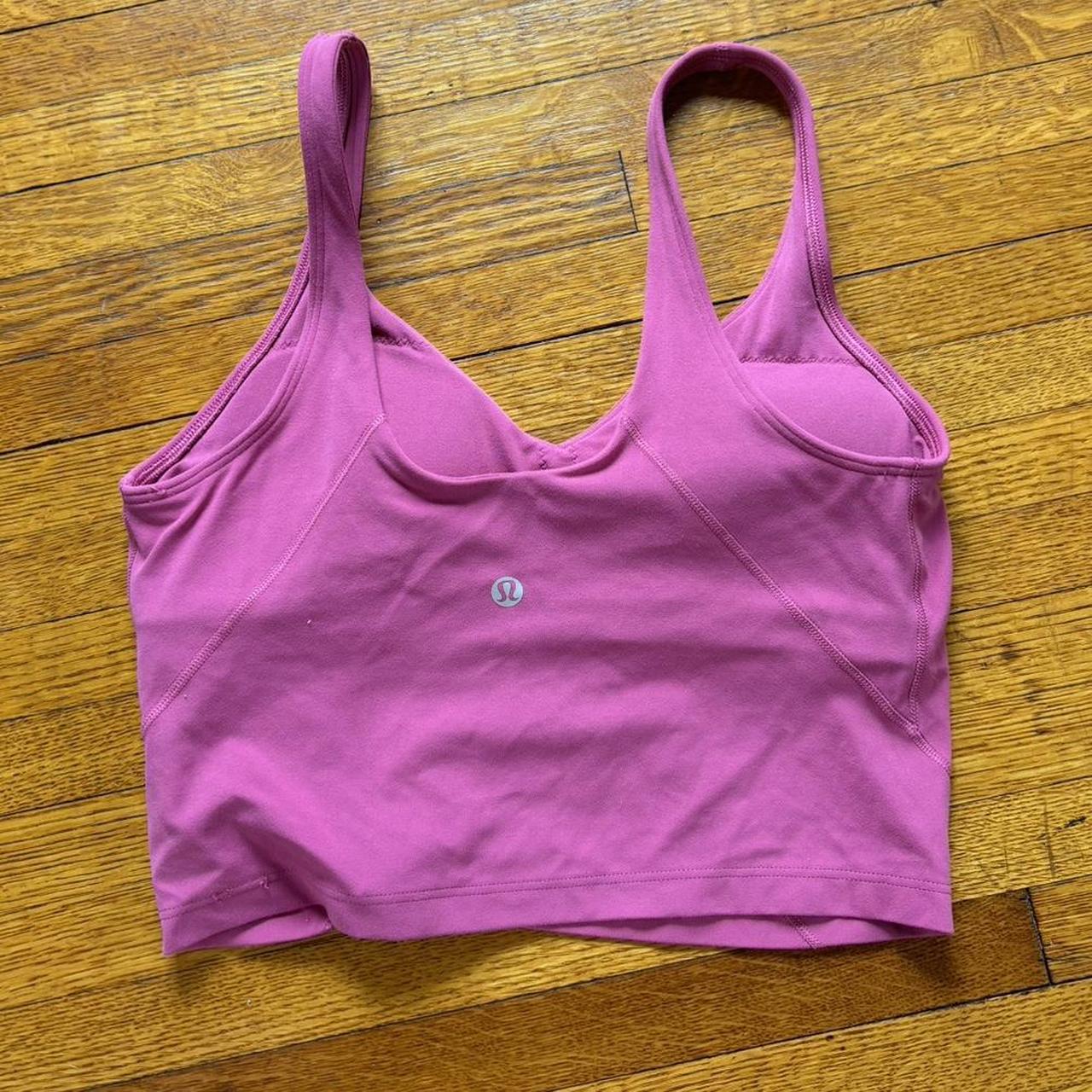 Lululemon Pink Align Tank Cropped cute and... - Depop