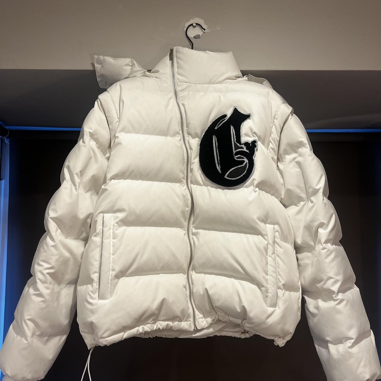 Corvidae White Fully Detachable Puffer Jacket Open... - Depop