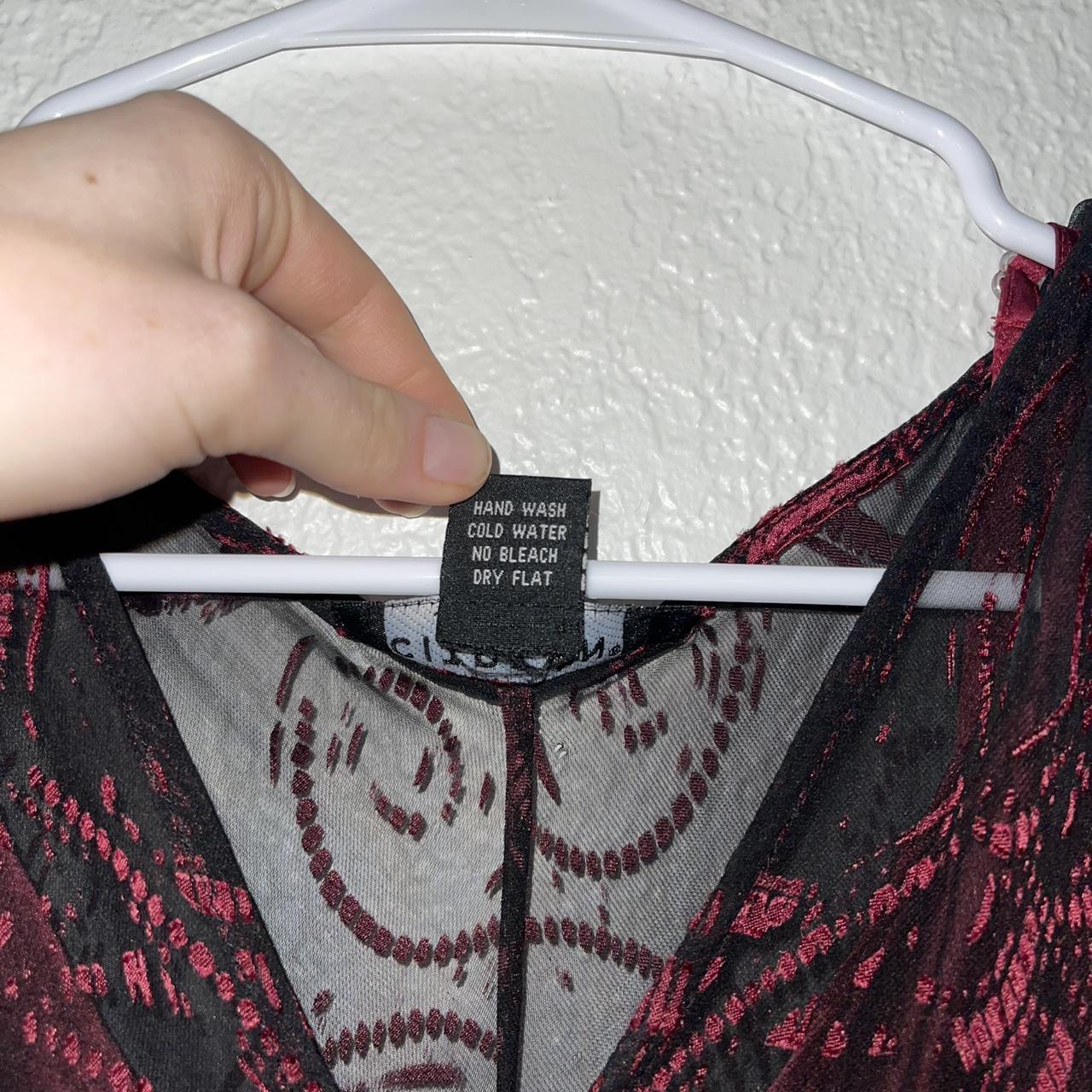 Citron Red & Black Whimsy Goth Dress - L Vintage... | Depop