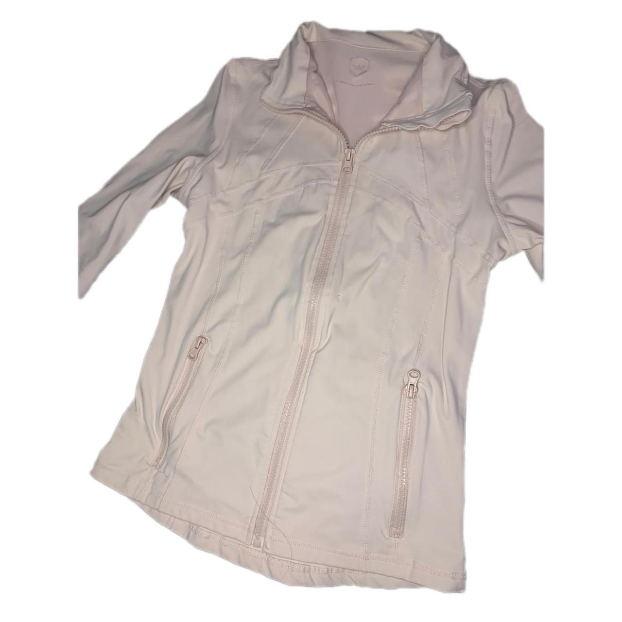 baby pink zip up jacket reminds me of the lululemon... - Depop