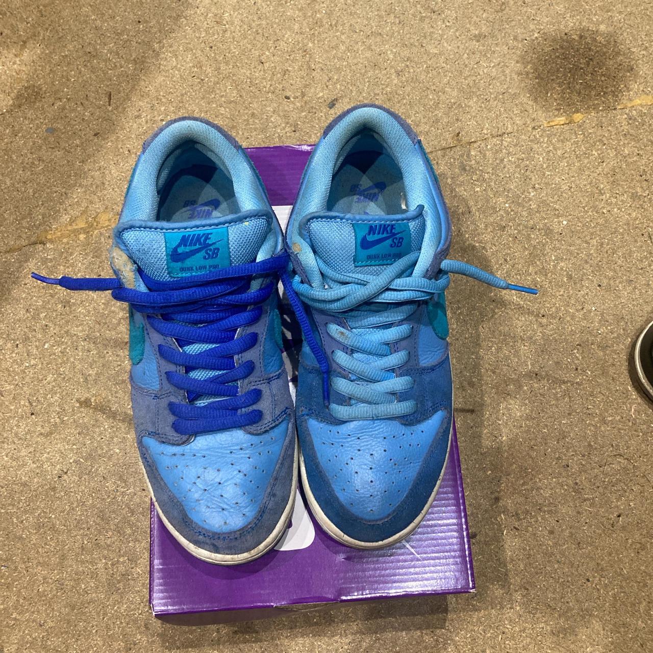 size UK 7.5 blueberry nike dunk SB worn for 3 months... - Depop