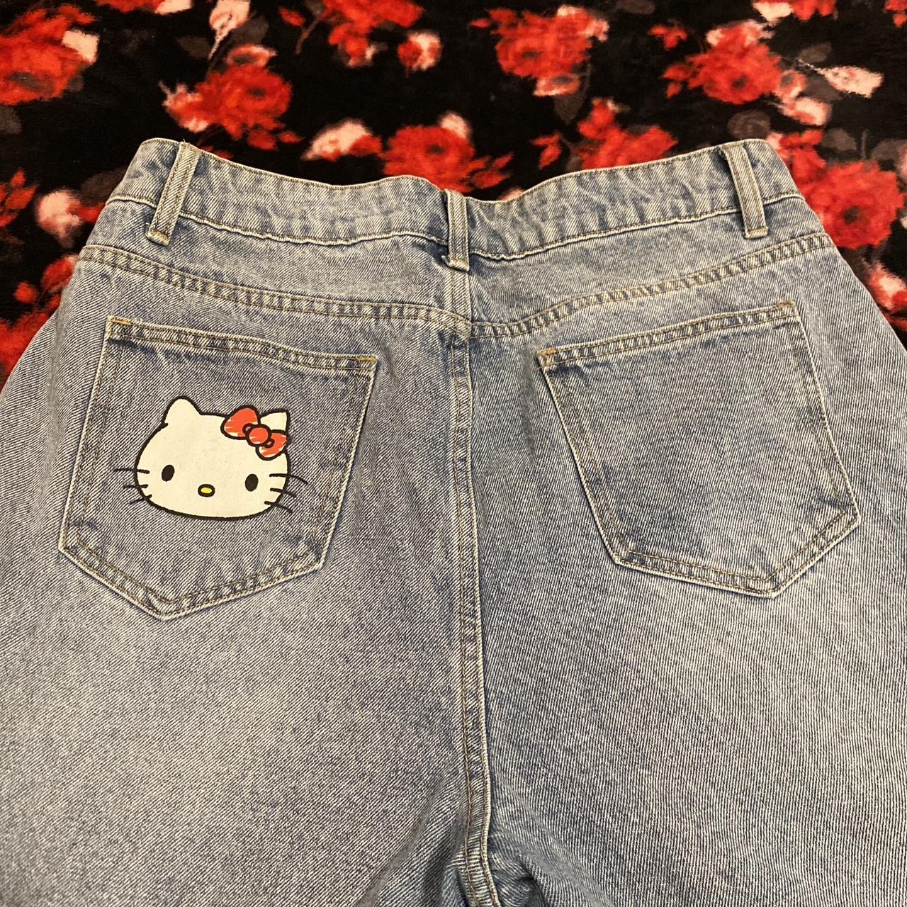 💋 SHEIN x Hello Kitty high rise wide leg... | Depop