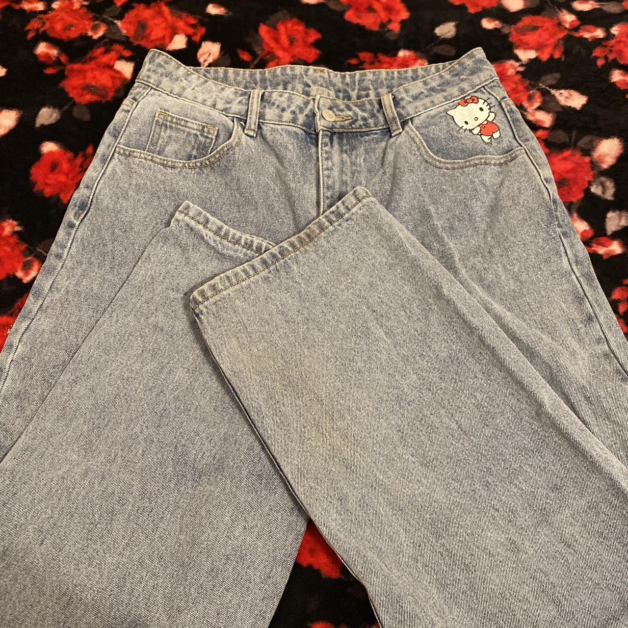 💋 SHEIN x Hello Kitty high rise wide leg... | Depop