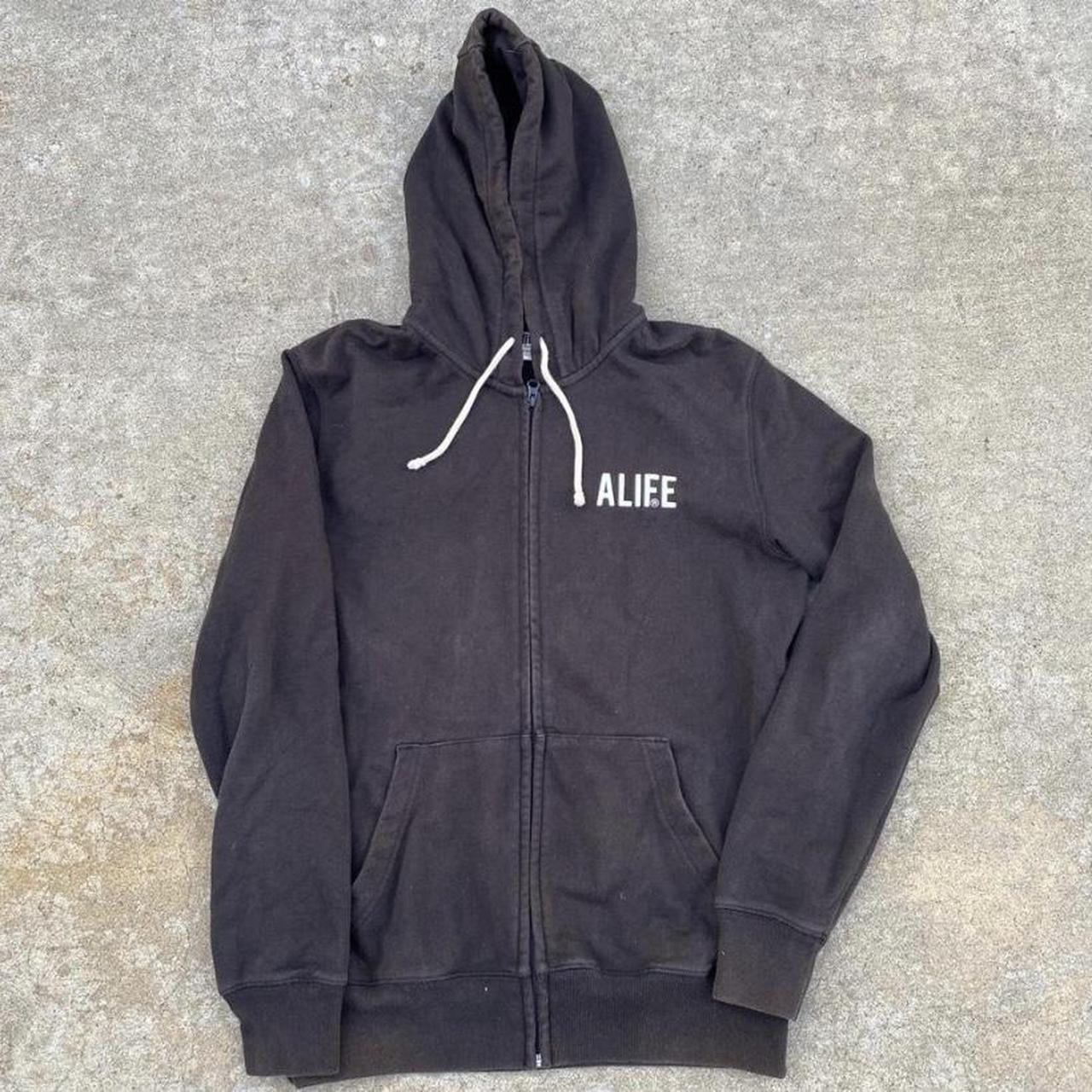 Alife new york streetwear hoodie huge backprint... - Depop