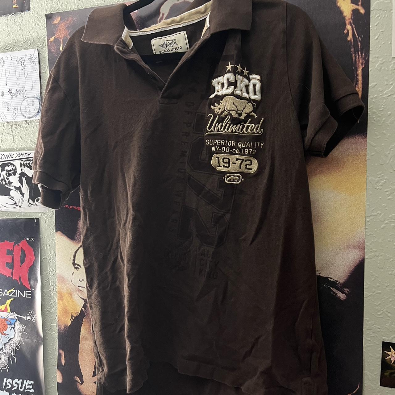 Ecko Unltd. Men's Brown Polo-shirts | Depop