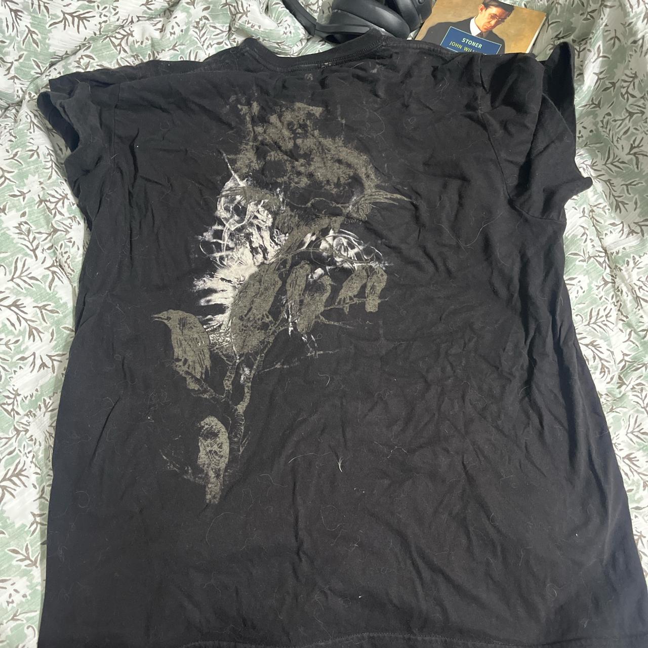 no label crow y2k affliction buzzword shirt probably... - Depop