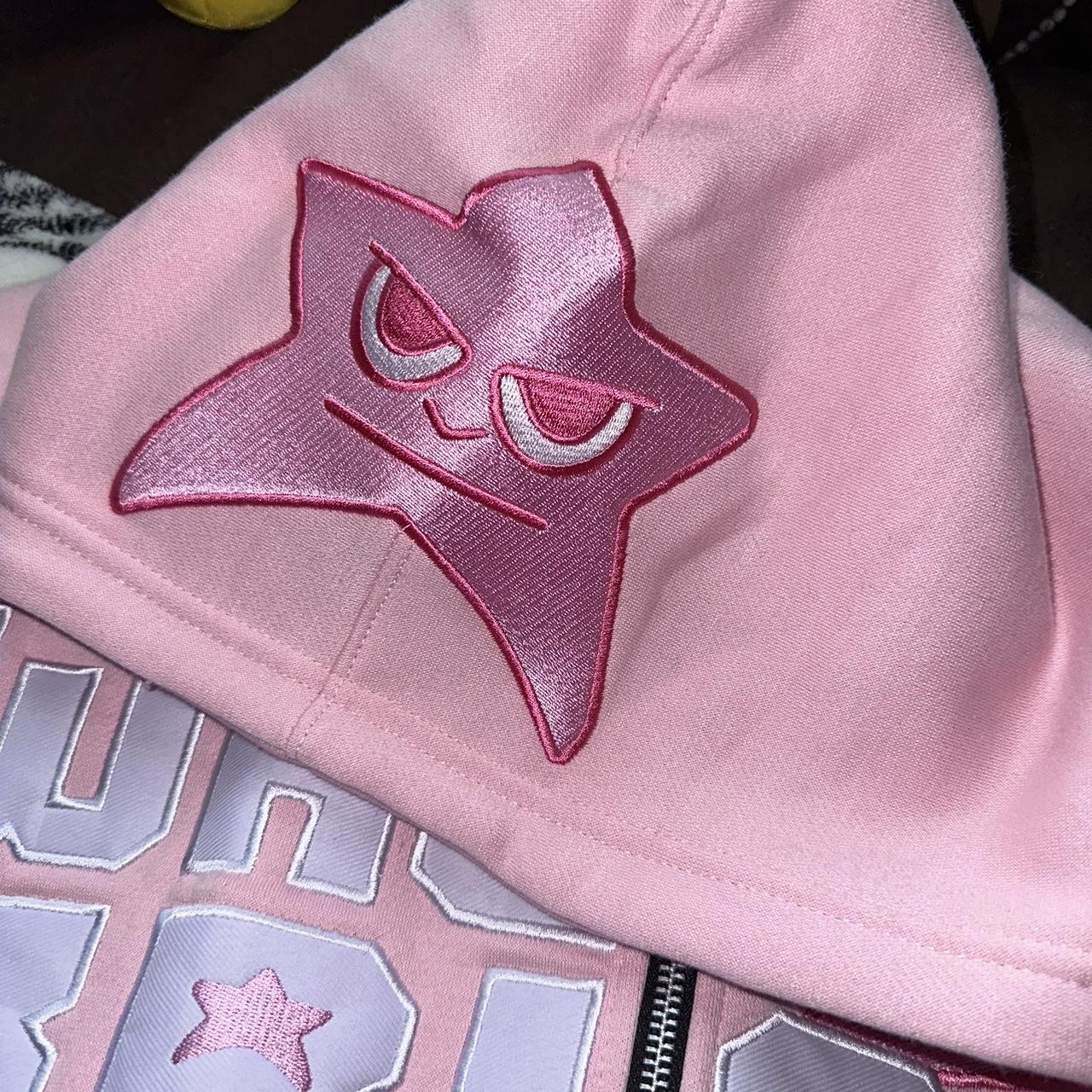 pink wrld krisis hoodie size -medium never worn.... - Depop