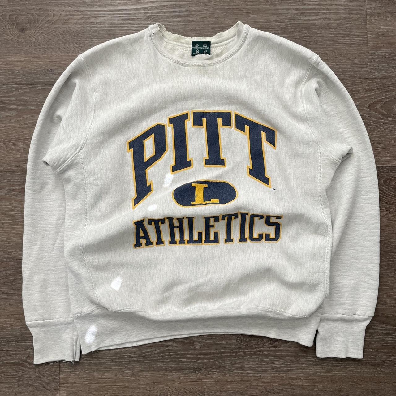 80s Pitt Athletics Crewneck Sweatshirt Size - Large,... - Depop