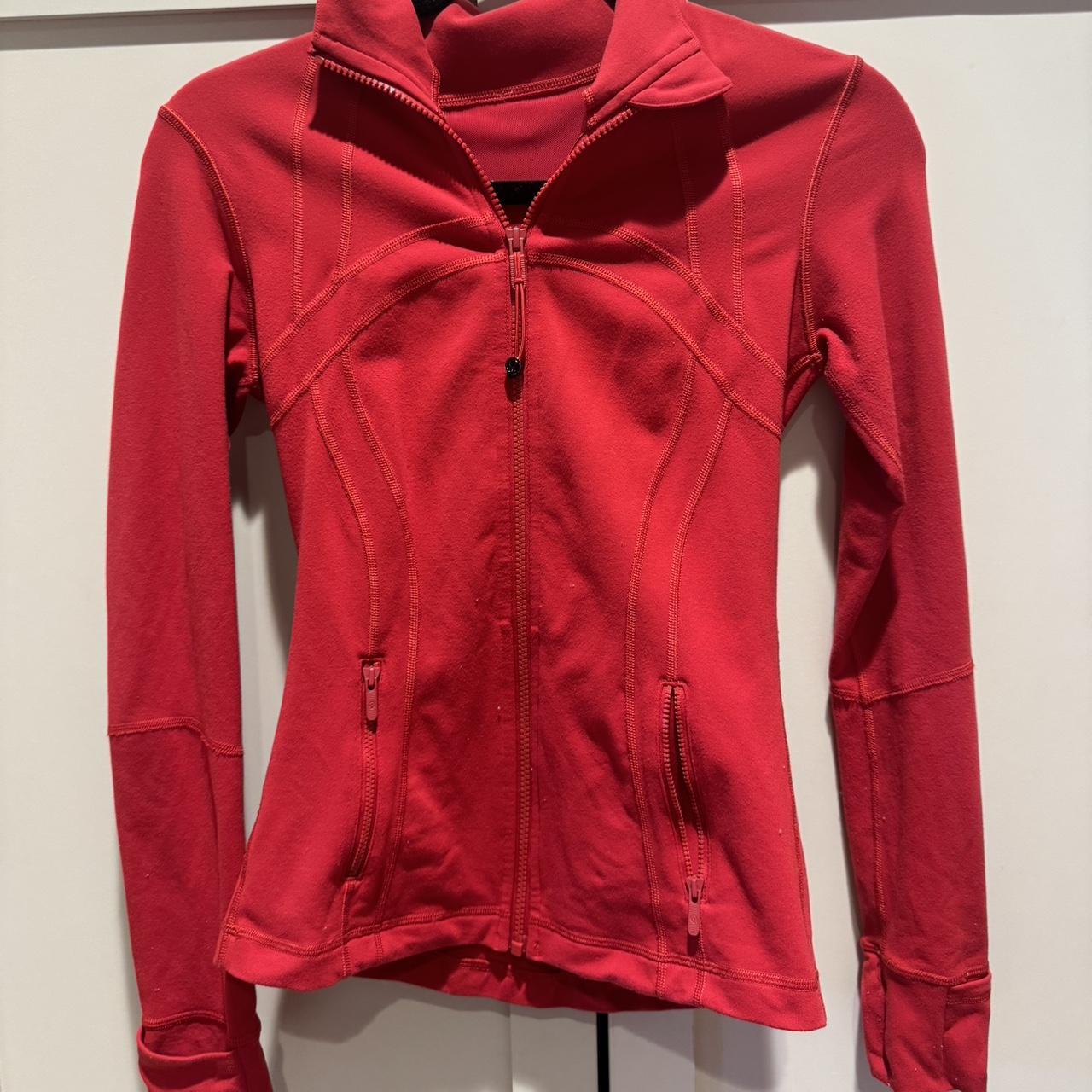 red lulu define jacket size 4!! - Depop