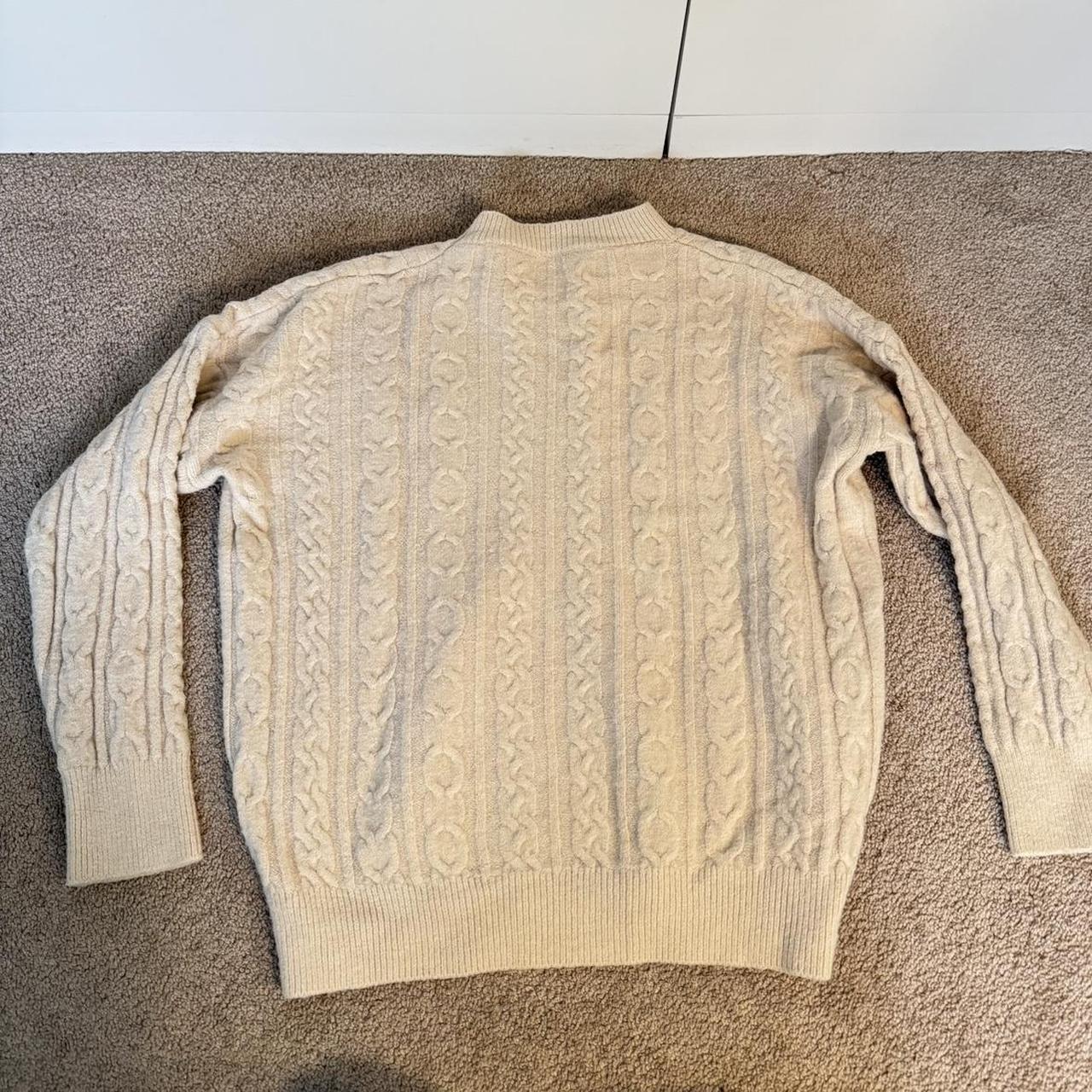 Knitted sweater in cream color #cream#sweater#knitted - Depop