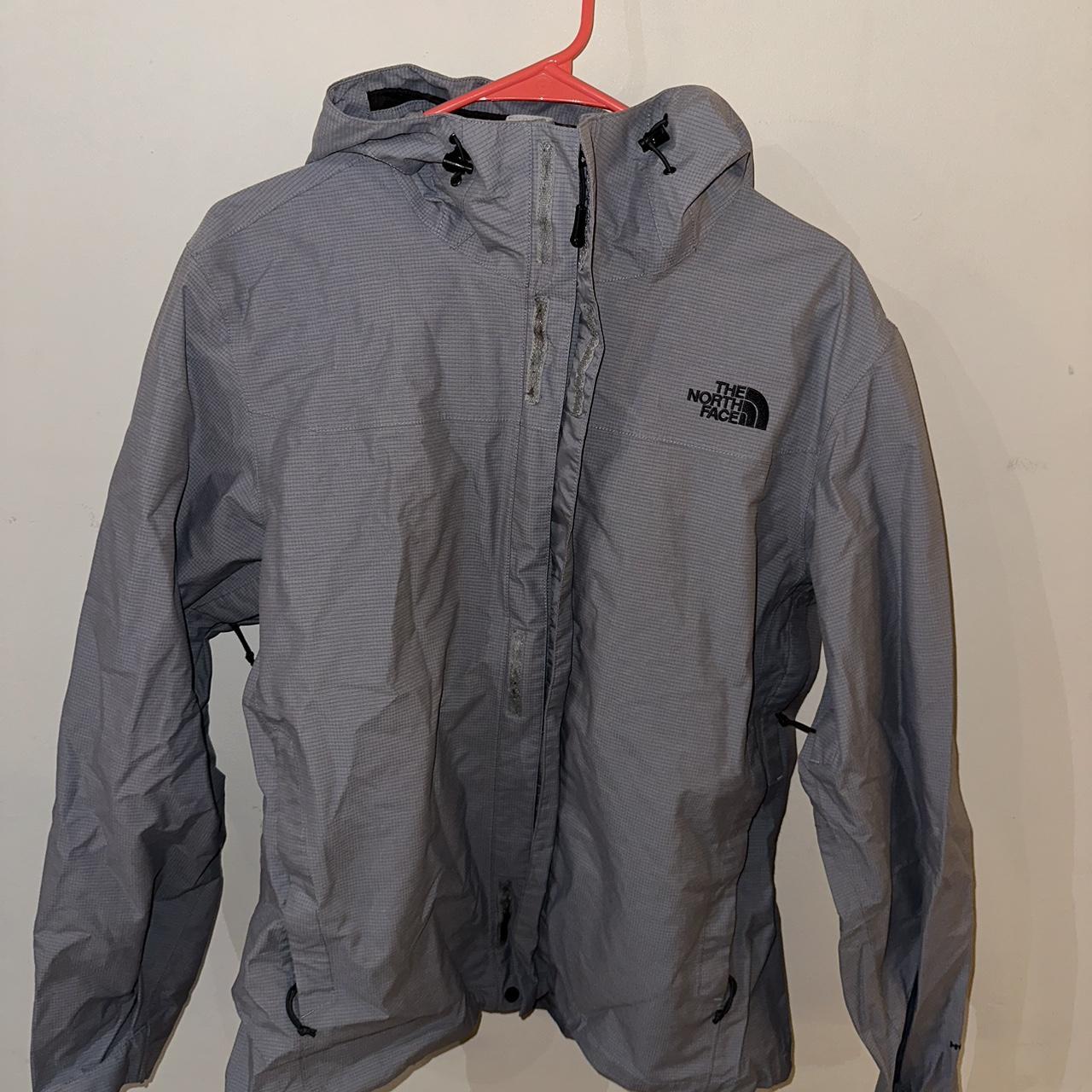 The North Face grey rain jacket #outdoor | Depop