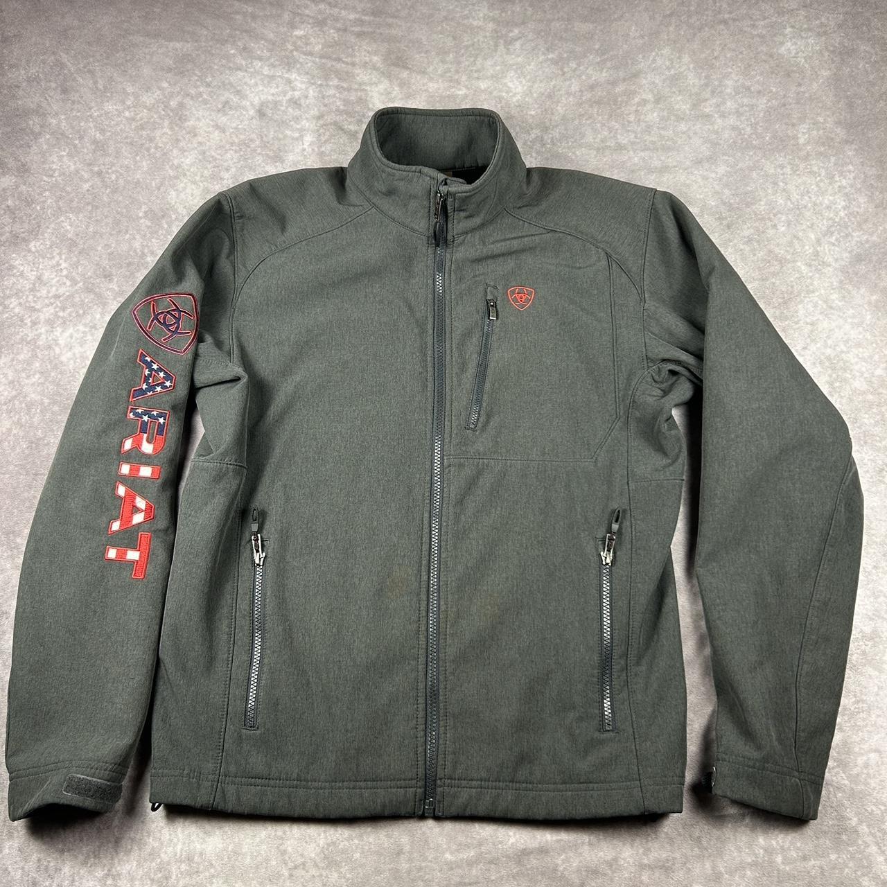 Ariat Men's Logo 2.0 Americana & Charcoal Softshell... - Depop