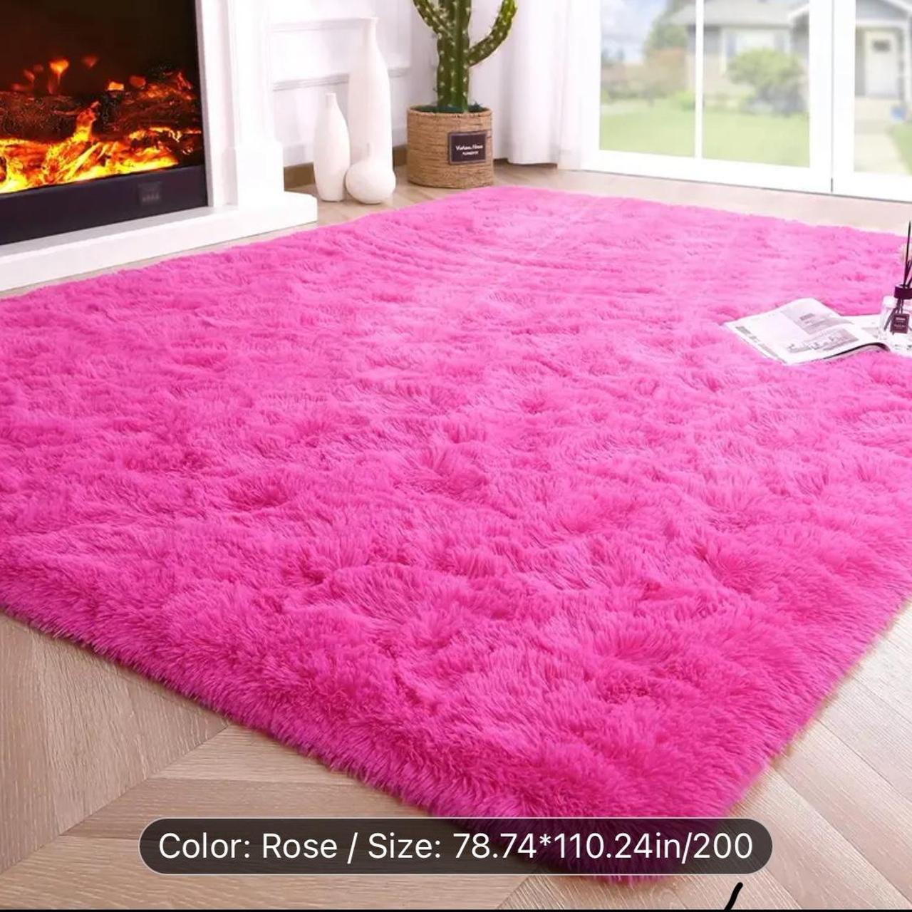 Soft Fluffy Plush Rug - 78.74x110.24in Square Tufted... - Depop