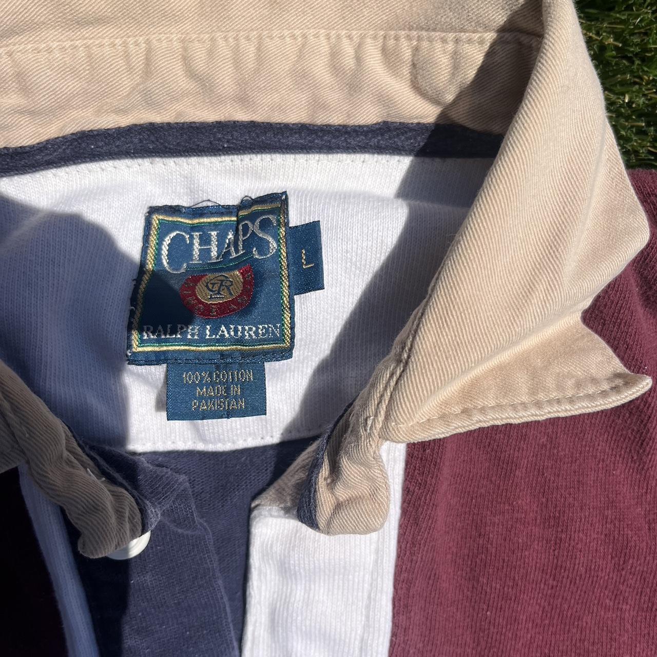 Chaps Men's Blue and Red Polo-shirts | Depop