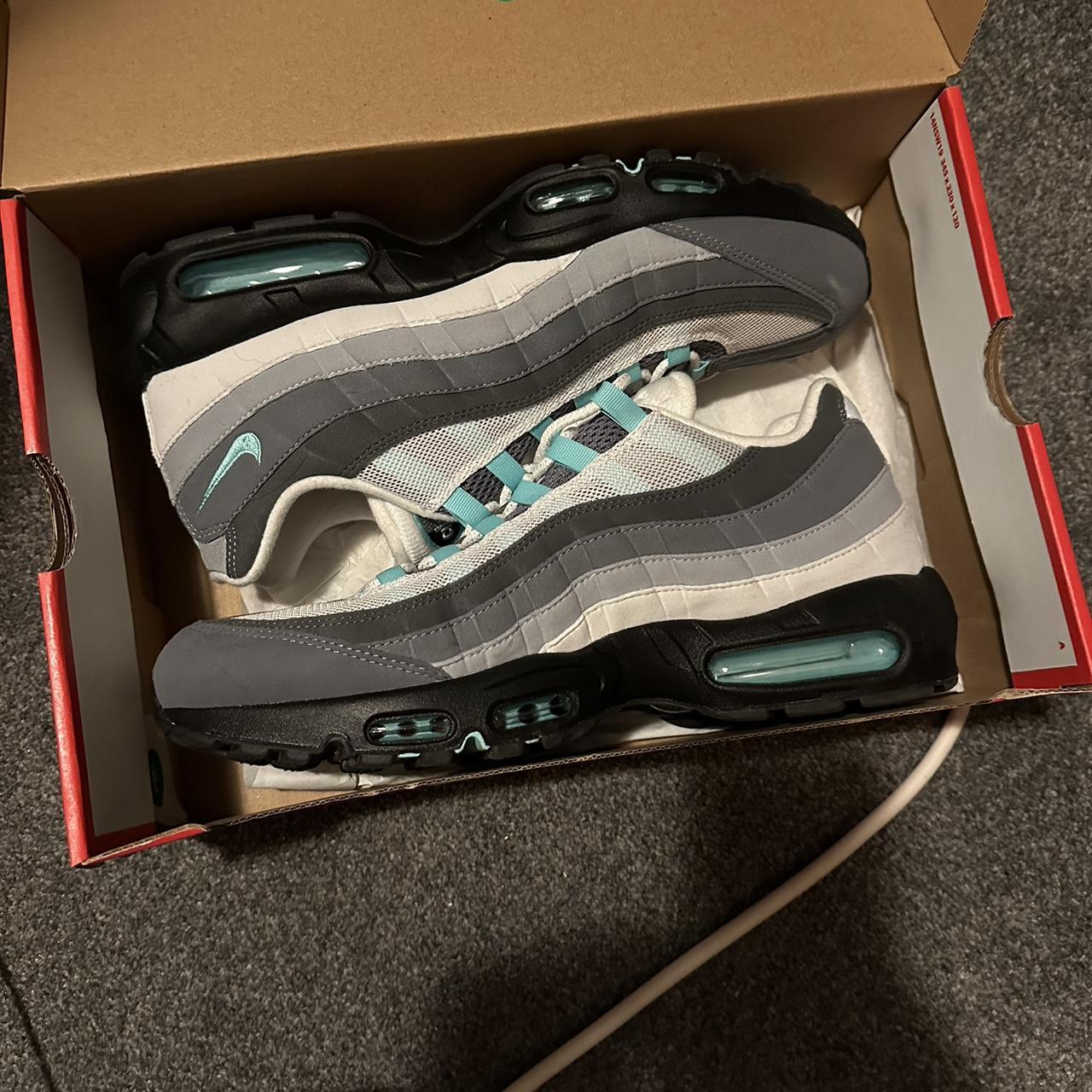 Nike air max 95 hyper turquoise Literally have worn... - Depop