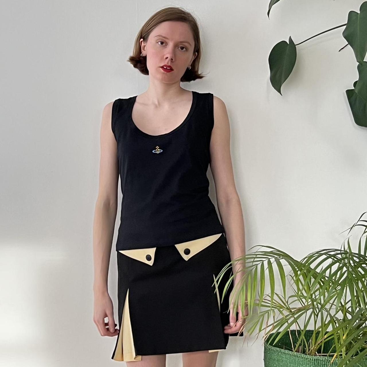 Vivienne Westwood black vest tank top with classic... - Depop